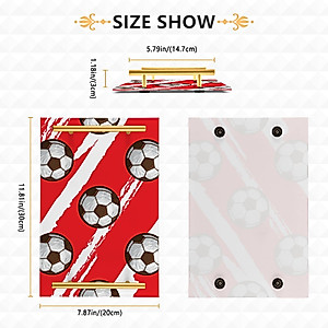 Football and Soccer Bathroom Vanity Tray for Countertop Decorative Trays with Handles Acrylic Hand Towel Tray for Shampoo Perfume Home Decor