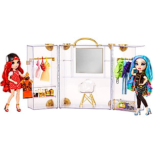 Rainbow High Deluxe Fashion Closet for 400+ Looks. Portable Clear Acrylic Playset Features 31+ Designer Doll Clothing & Accessories, Gift for Kids & Collectors, Toys for Kids Ages 6 7 8+ to 12 Years
