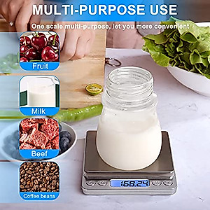 Gram Scale Small Digital Food Scale, 500g by 0.01Gram/0.001Ounce, Accurate Weighting, MEIYA Multifunction Kitchen Scale for Jewelry/Baking/Soap, 9 Units, Tare Function, LCD Display, Including Battery