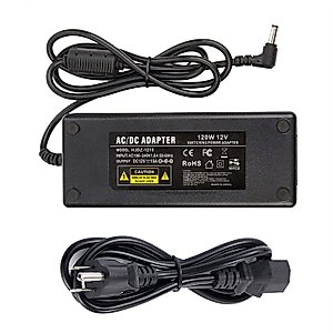 12V 10A Power Supply Adapter - COOLM AC Adaptor 100-240V 50-60HZ DC 12V 120W Adapter Transformer 5.5x2.5mm DC Output Jack for LED Strip Light LED Driver