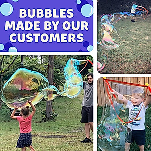 Atlasonix Giant Bubble Wand, Giant Bubble Maker, Big Bubble Wand, Large Bubble Wand, Bubble Sticks, Outdoor Toys for Kids, Bubble Kit, Wands & Bubble Mix for Making 2 Gallons of Bubble Solution