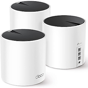 TP-Link Deco AX3000 WiFi 6 Mesh System(Deco X55) - Covers up to 6500 Sq.Ft, Replaces Wireless Router and Extender, 3 Gigabit Ports per Unit, Supports Ethernet Backhaul (3-Pack) (Renewed)