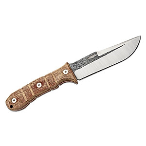 Condor Tool & Knife Tactical P.A.S.S. Chute Knife, Classic finish Flat Grind w/ Second Bevel Edge, Micarta® Handle & Hand Crafted Welted Leather Sheath