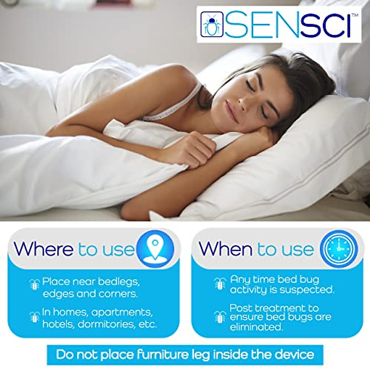 SenSci ActivVolcano 4 Pack, Volcano Bed Bug Interceptor & ActivCR Bed Bug Lure - Bed Bug Traps for Home, Office, Hotels