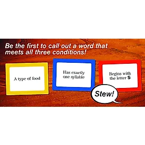 Chronicle Books Quicktionary: A Game of Lightning-Fast Wordplay, Includes 102 prompt cards; 1 rule book