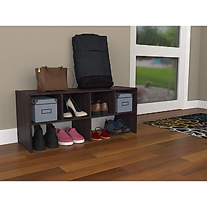 ClosetMaid 508200 Heavy Duty Shelf Organizer with Shoe Rack and Cube Storage, Espresso (2 Pack)
