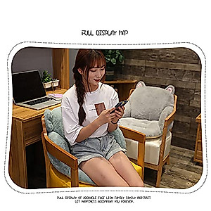 Fxaelian Seat Cushion Chair Pads Waist Pillow Back Cushion Décor Cute Cartoon Plush Thickened for Chair Car Home Office Patio Elephant
