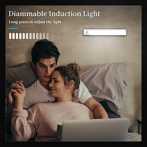 CHIGIH LED Under Cabinet Lights,3 Modes Rechargeable LED Closet Lights,10 Inch Wireless Motion Sensor Lights,Stick-on Anywhere Dimmable Lighting for Closet,Hallway,Stairs,Wardrobe,Kitchen