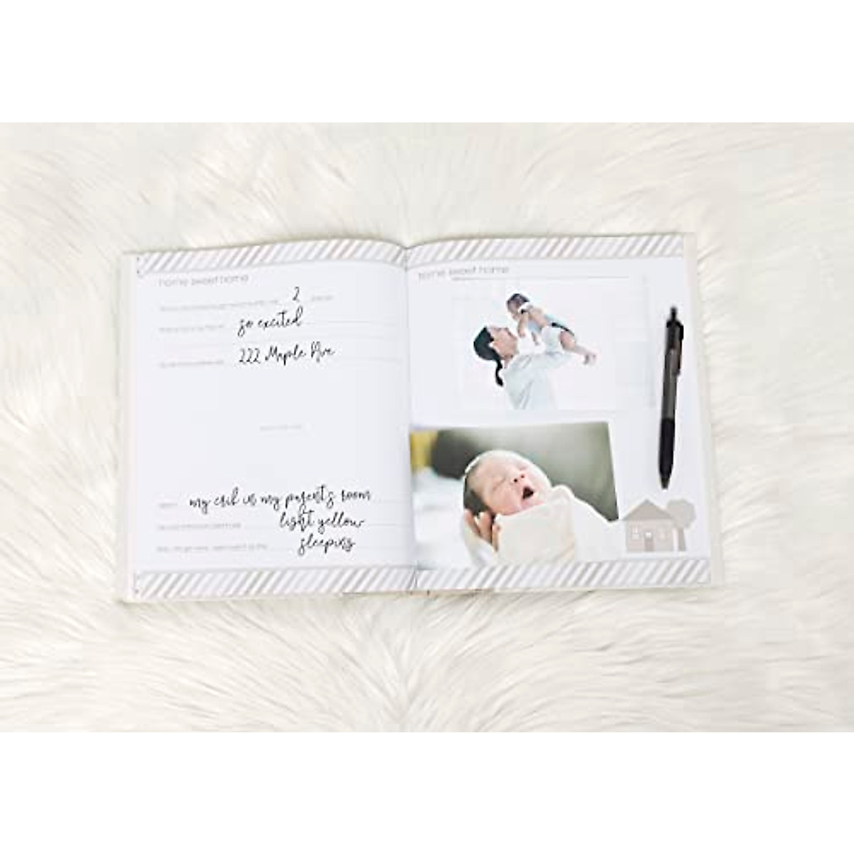 Pearhead First 5 Years Baby Memory Book With Clean-Touch Baby Safe Ink Pad To Make Baby’s Hand Or Footprint Included, Gender Neutral Registry Gift, Ivory Classic