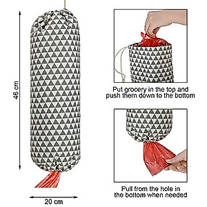 2 Pieces Plastic Bag Holder Grocery Shopping Bags Carrier Hanging Storage Bag Garbage Bag Organizer for Home Kitchen Travelling Supplies