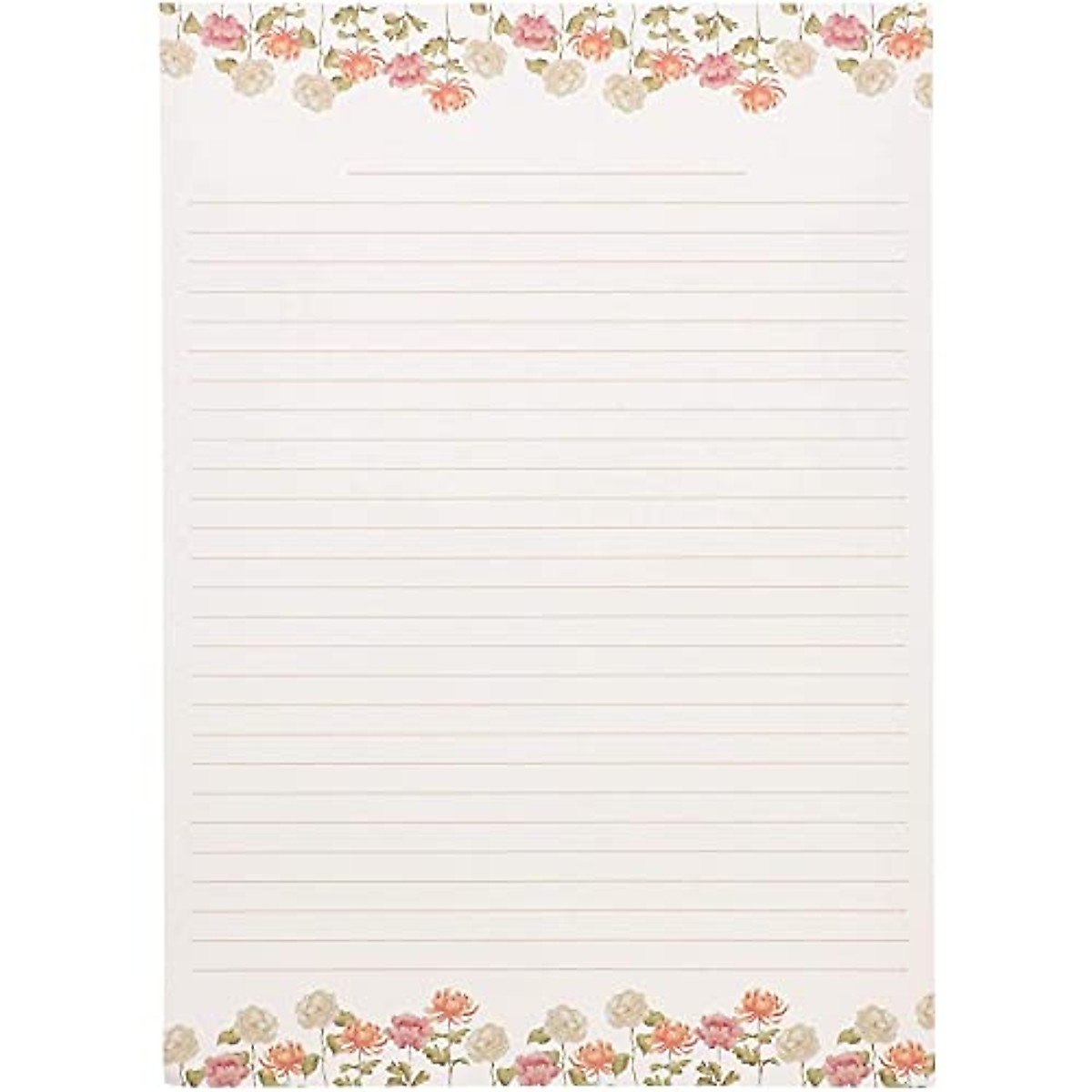 Paper Junkie 60 Sheets Vintage Floral Stationary with 30 Envelopes, Letter Writing Paper for Poems, Thank You Notes, Pen Pal, Scrapbook, Calligraphy (6 Designs, 10.2 x 7.25 In)