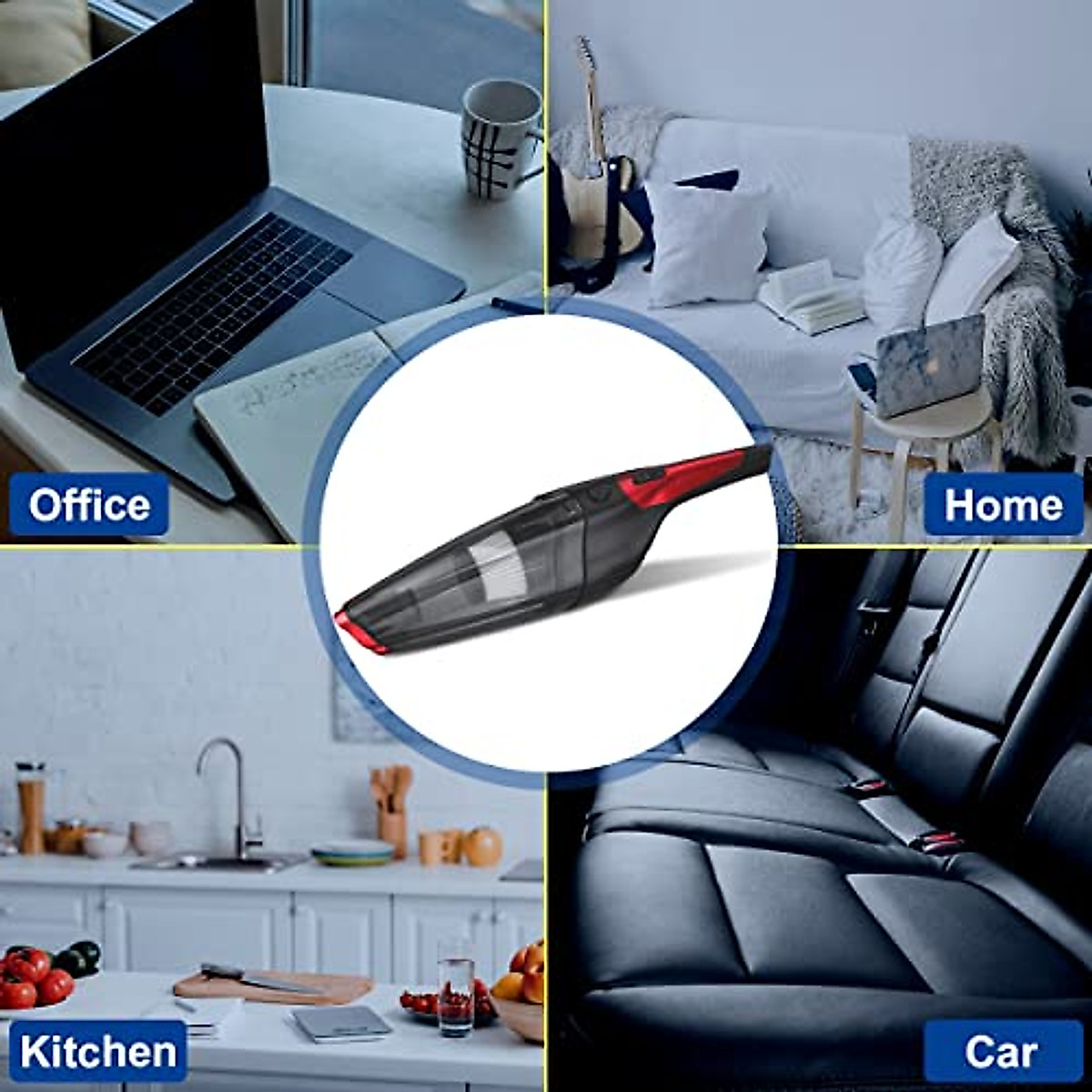 aienvh Handheld Vacuum Cordless,5800Pa Dust Busters Cordless Rechargeable,Hand Held Vacuum Cleaner Portable Handheld Sweeper Lightweight Wet Dry car Vacuum for Car Home Pet Office