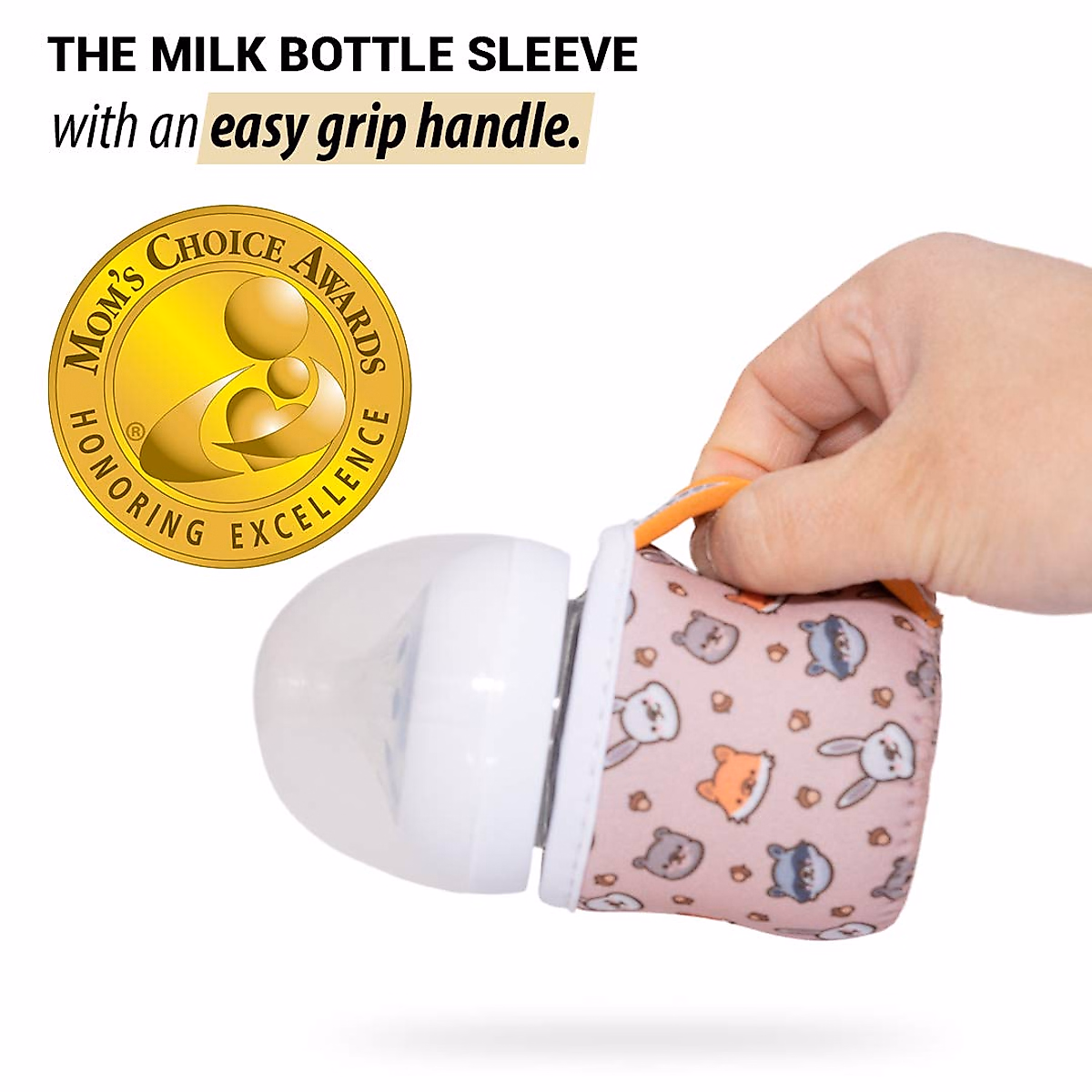 Milkboozii 9oz Baby Glass Bottle Sleeve Reusable with Handle Neoprene Holder Moisture, Non-Slip Grip Insulator Covers for Natural Philips Avent Bottle (T – Tall Wide, White Marble)
