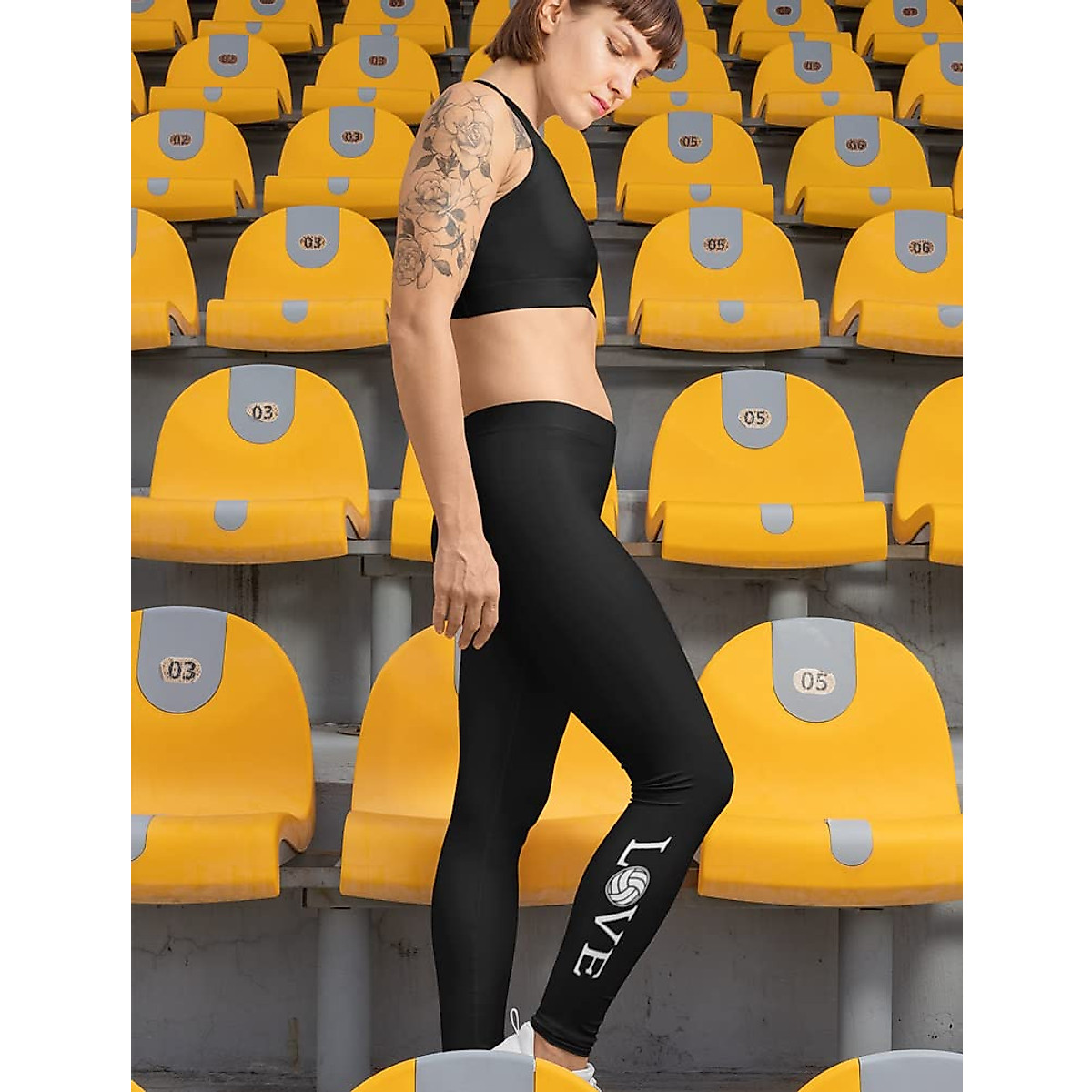 Love Volleyball Gifts for Fans Players Leggings Hoodies Sweatshirts for Women Black X-Large/Black X-Large