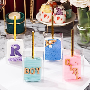 SLShePack 24PCS Rice Krispie Treat Boxes with Hole Cakesickle Boxes Candy Boxes Treat Boxes Party Favors Boxes candy Boxes (3.5"x 2.4"x 1.38")