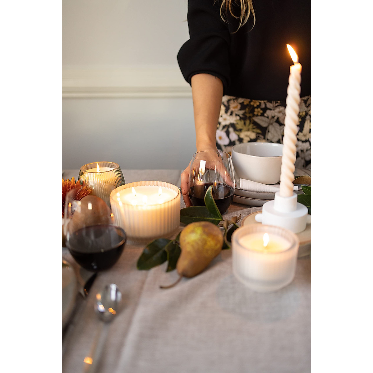 Paddywax Cypress & Fir Holiday Artisan Hand-Poured Scented Candle, 5-Ounce, White Frosted