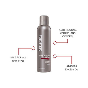 Scruples Dry Shampoo Fresh Finish - Multipurpose Dry Shampoo & Texturizing Spray for Refreshed Hair - Powder Spray Shampoo to Add Volume - Salon Quality, Premium Hair Care for All Hair Types (7.5 oz)