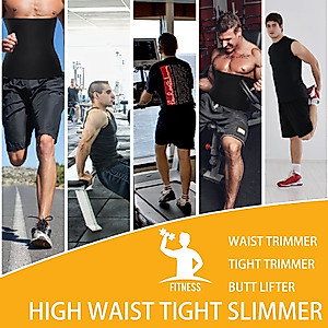 LODAY Waist Trimmer for Men Stomach Trainer Sweat Workout Shaper,Neoprene-Free Slimming Sauna Belt (Blue, Small)