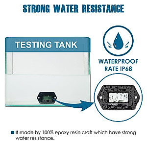 Runleader Digital Hours Counter,AC/DC 5V to 277V for Garden Tractor Generator Scooter Club Car Forklift Leaf Trimmer etc.