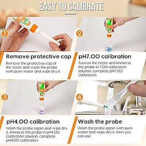 UIUZMAR pH Tester for Food Digital pH Meter for Sourdough Starter and Dough Spear Sensor Food pH Kit Works for Fermented Sausages Cheese Sushi Rice Canned Jam Soapmaking and Other Solid Semi-Solid