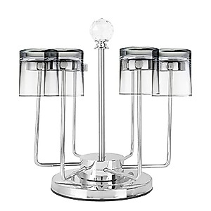 Kuuleyn Wine Glass Holder,Wine Glass Drying Rack,Stemware Rack Under Cabinet Stainless Steel Hanger Storage Shelf Wine Glass Storage Holder Display Rack Stand