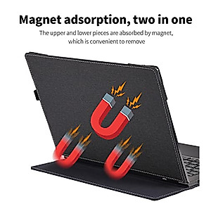 forubar Laptop Case Cover for Dell Inspiron 14 Plus 7430 7420 & Inspiron 14 Pro 5430 5420 7425 5425 [Not Other Models] Notebook Sleeve Computer Bag Protective PU Leather Shell (black)