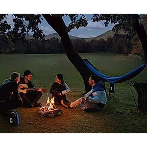 Lazy Monk 2 Person Hammock w/Tree Straps | Portable Foldable Parachute Double Hamock Outdoor, Travel, Camping | Hamaca para dos | Complete Two People Couple Patio Backyard Outside Hanging Swing Amaca