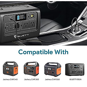 TAIFU DC Adapter 12V/24V 8mm Car Charger for Bluetti EB3A EB70 EB70S Portable Power Station, Jackery Explorer 1000 500 300 240 160 E160 E240 Honda HLS 290 HLS290 167Wh 240Wh Battery Cigarette Lighter