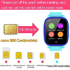 4G Kids Smart Watch w GPS Tracker,Kids Phone Smartwatch w Camera,Call,Pedometer,SOS,Touch Screen WiFi Wrist Watch Boys Girls Smartphone,3-15 Years Old Children Student Birthday Gifts(Light Blue)