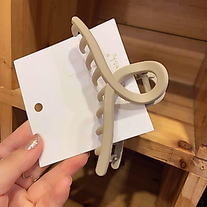 Nalodu 4.3 Inch Hair Claw Clips Large No Slip Big Matte Jaw Butterfly Clip for Thin Fine Thick Hair Women, 4 Pack