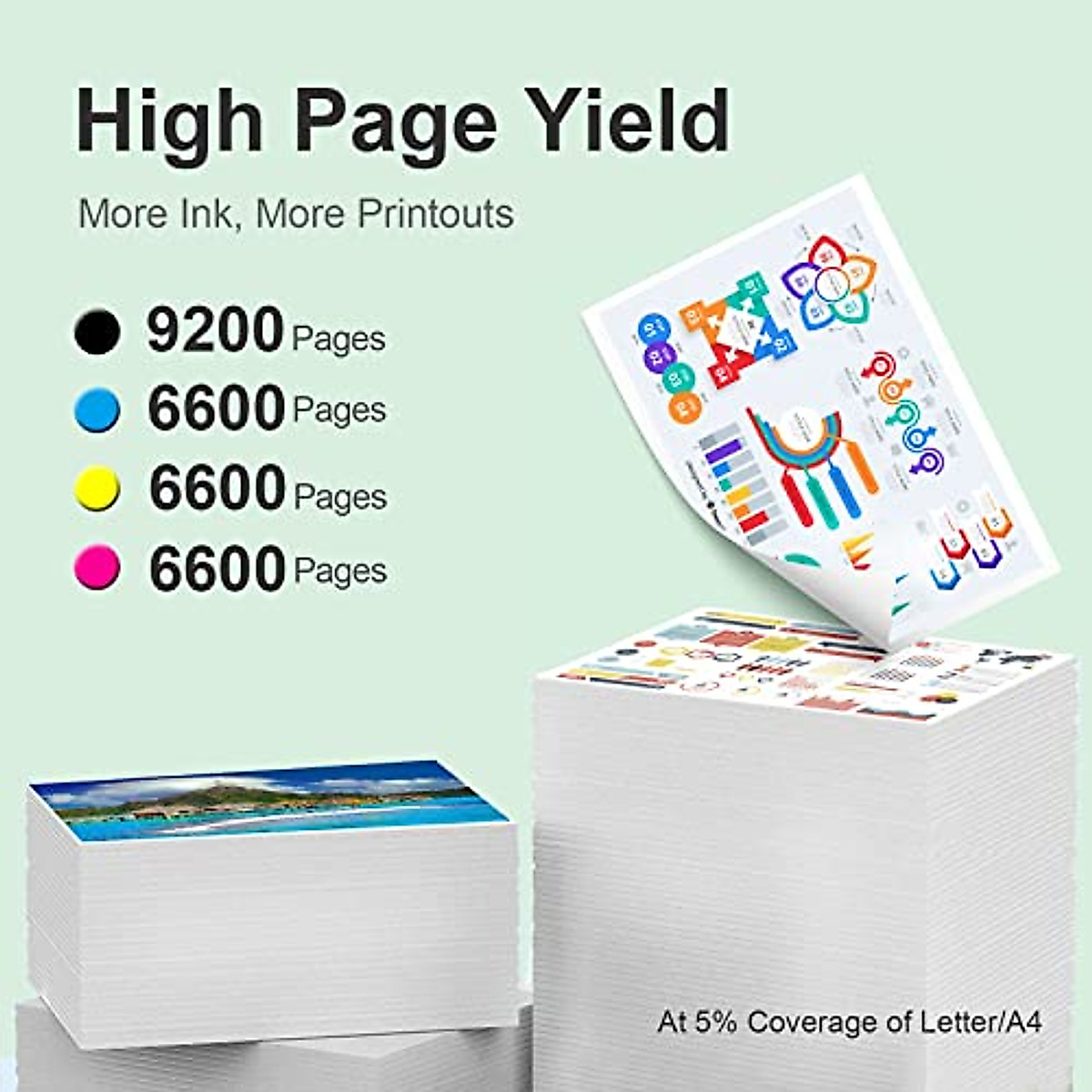 MS DEER Compatible 970XL 971XL Ink Cartridge Replacement for HP 970 971 XL Ink Cartridge Work for HP Officejet Pro X451dn X451dw X551dw X476dn X476dw X576dw Printer (Black Cyan Magenta Yellow) 4 Pack