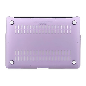 MOSISO Compatible with MacBook Air 13 inch Case (Models: A1369 & A1466, Older Version 2010-2017 Release), Protective Plastic Hard Shell Case & Keyboard Cover & Screen Protector, Light Purple