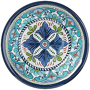 Certified International Talavera All Purpose Melamine Bowl, 7.5" x 2", Set of 6, 7.5x2 Inches, Multicolor, 14oz