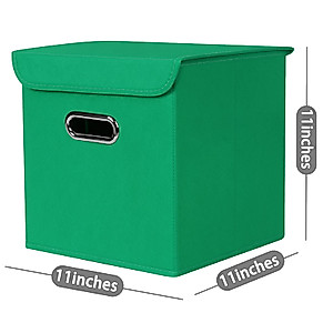 Yunkeeper Collapsible Storage Bins with Lids,Fabric Cube Storage Organizer With Handles,For Clothes Storage,Home, Nursery,Closet Office Basket,3 Pack,（Coffee