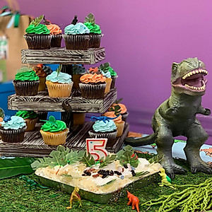 GEORLD 48pcs Edible Tropical Turtle Leaves Cupcake toppers Palm Leaf Cake for Hawaii Theme Jungle Party Cake Summer Decoration