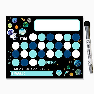 Astronaut Chore Chart for Kids，Magnetic Reward Chart for Kids Behavior, Good Responsibility Chart, Chore Chart for One Child - 8 x 10 inch