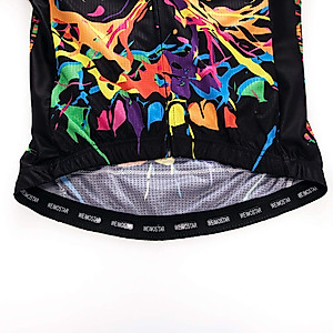 Women's Cycling Jersey Set Long Sleeve Bike Bicycle Riding Outdoor Jacket + Pants Suit Eye Gold Black XL