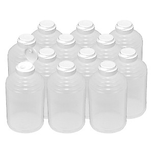 Poly Farm Bottle, 24 oz Skep, with 38mm Flip Top Cap and Seal, LDPE, (Great for Honey) (12)