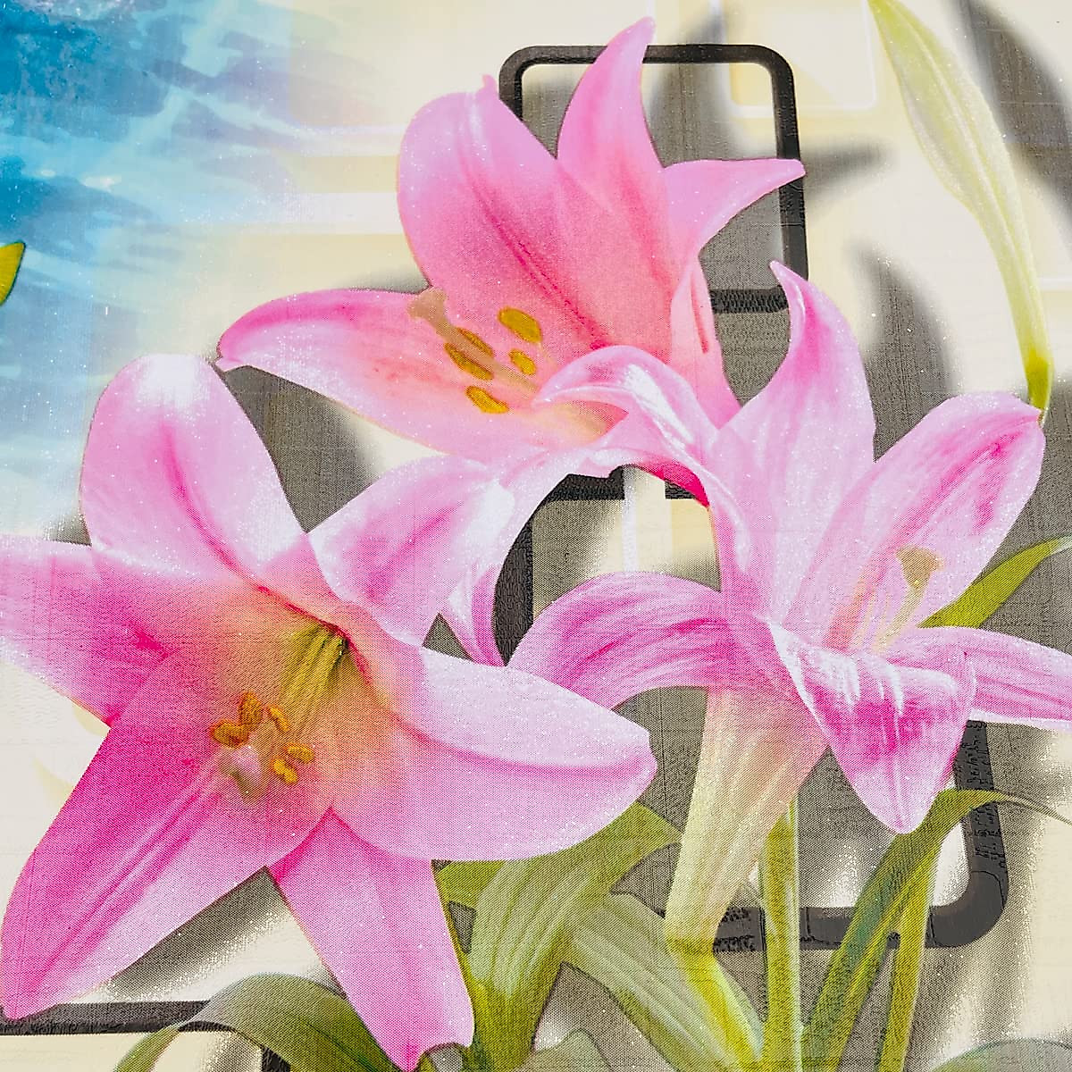 Yifasy Yellow Cabinet Liner Self-Adhesive Shelf Drawer Paper Dolphin Lily Flower Decor Furniture Storage Tower Unit Accent Table 118x17.7 Inch