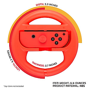 Switch Racing Wheel Controller Grip Compatible for Nintendo Switch and Nintendo OLED Games, switch wheels for mario kart, Mario kart 8 deluxe nintendo switch (4pcs)