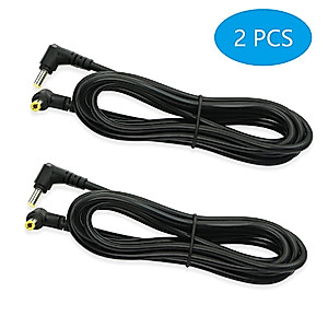 GINTOOYUN 2 PCS DC 5.5MM x 2.5MM 90 Degree Male to Male Plug Cable, 18AWG Right Angle DC5525 Power Cable Extension Cord for Strip Lihgt,CCTV,Monitors,etc(2m)