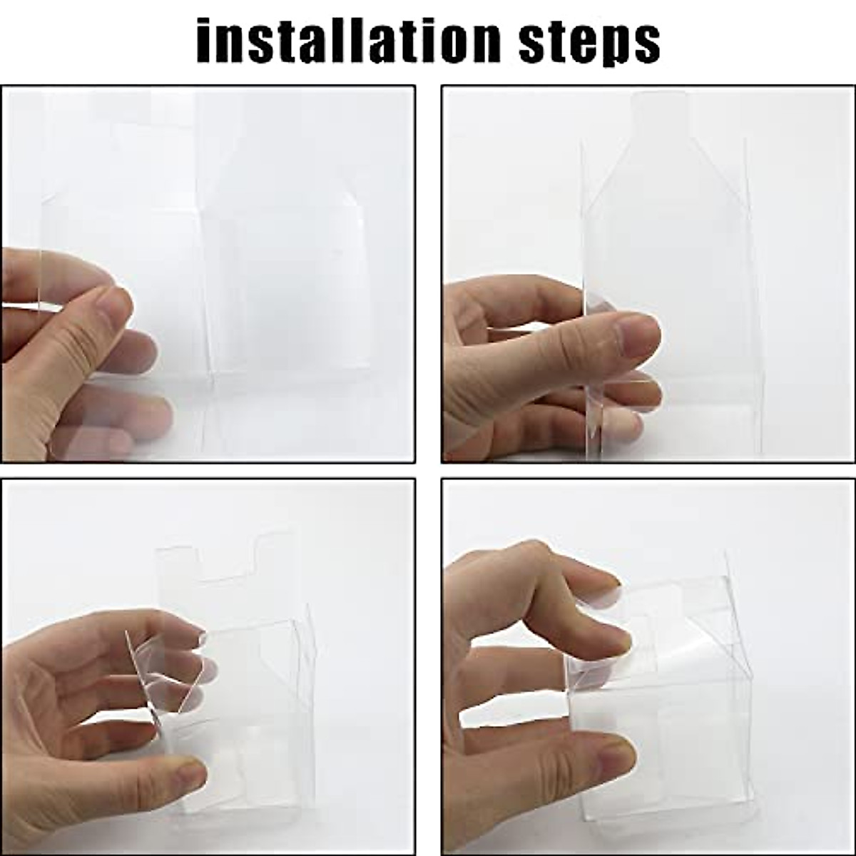 Oomcu 80 Pack Clear Plastic Favor Boxes,Transparent Macaron Cupcake Chocolate Candy Cookies Malt Balls Soap Gift Single Individual Packaging Boxes for Wedding Party Baby Shower Display(2" x 2" x 2")