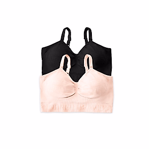 Kindred Bravely 2-Pack Hands Free Pumping Bra Bundle (Pink and Black, X-Large-Busty)