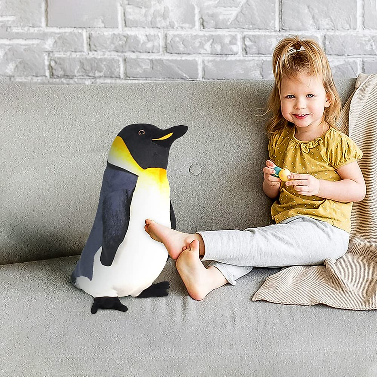 ikasus Lifelike Penguin Stuffed Animal Toy Cute Plush Peguin Doll Soft Plush Doll Hugging Plush Pillow Lovely Comfort Sleeping Cushion Kawaii Plushies Penguin Home Decor Gifts for Adults Kids