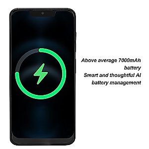 LANTRO JS White 6.2in Smart Phone with 6GB RAM, 128GB Storage, 7000mAh Battery, 8MP/16MP Cameras, MT6889 Ten Core Processor, Android 11.0, EU 100-240V Compatible