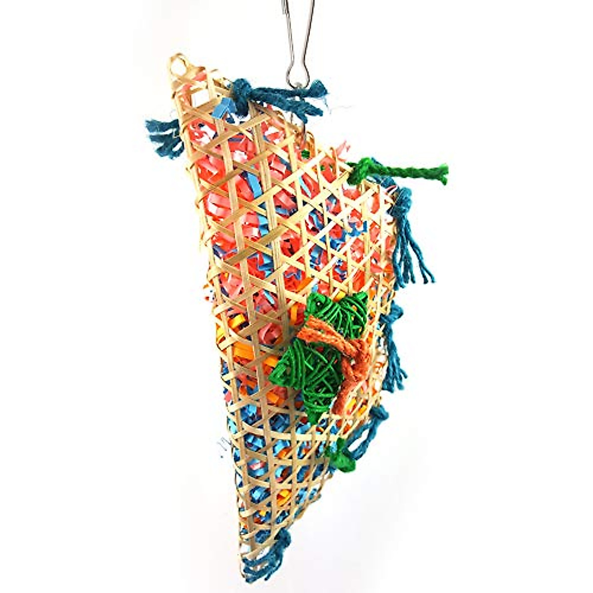 Parrot Bird Pull Bites Climb Chew Toy Colorful Hanging Strip Rope Pet Cage Decor