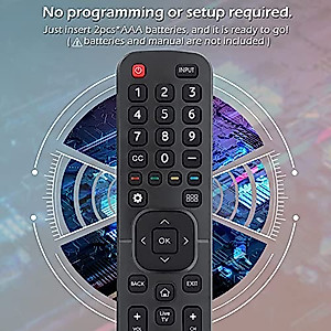 Marvour for Hisense-TV-Remote Compatible with All Hisense 4K LED HD UHD Smart TVs