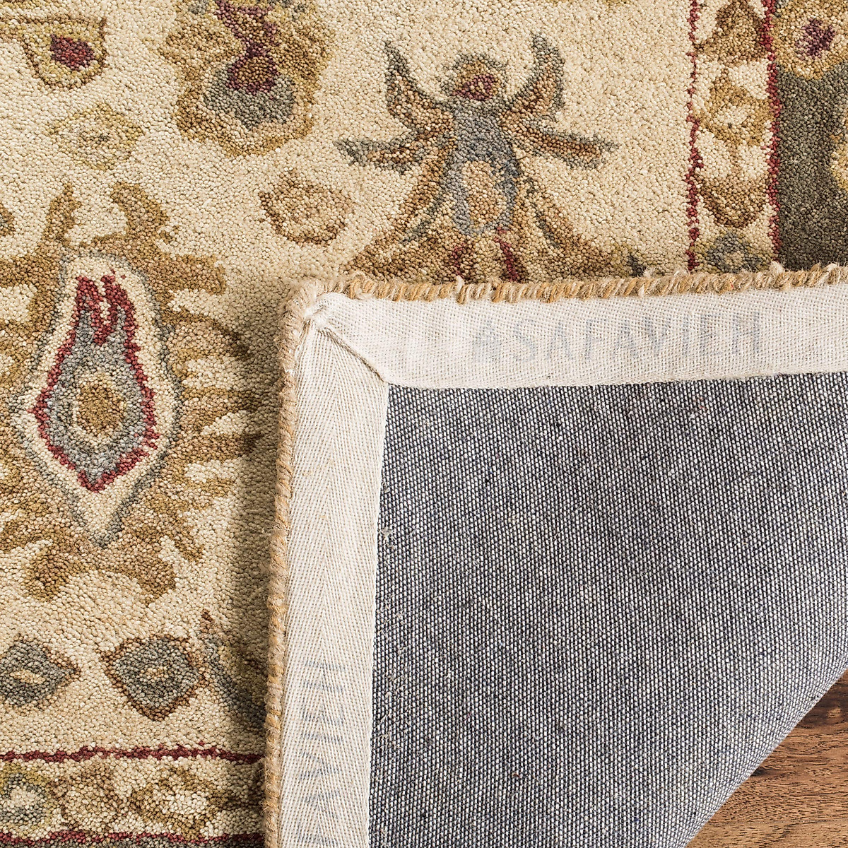 SAFAVIEH Anatolia Collection Area Rug - 8' x 10', Ivory, Handmade Traditional Oriental Wool, Ideal for High Traffic Areas in Living Room, Bedroom (AN547B)