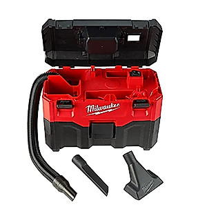 Milwaukee M18 2 Gal. 18-Volt Lithium-ion Cordless Wet/Dry Vacuum (Tool-Only), 2.8 Amp Motor, Lightweight, Tool-Box Style for Effortless Transport and Storage