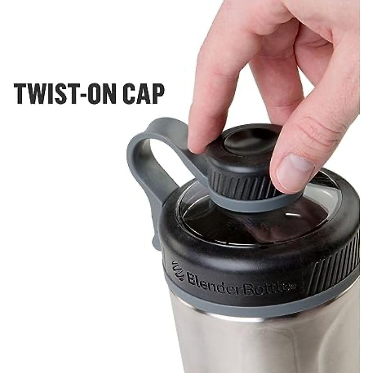 BlenderBottle Radian Shaker Cup Insulated Stainless Steel Water Bottle with Wire Whisk, 26-Ounce, Matte Rose Pink